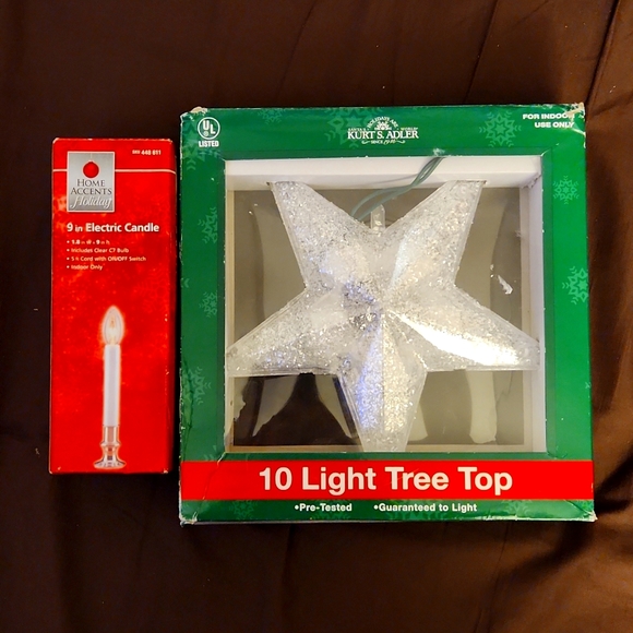 kurts adler & home accents | Holiday | Light Tree Top 9 Inch Electric ...
